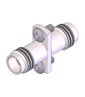 China 2 Hole Flange Adapter 2.4mm Female to 2.4mm Female Amphenol 1116-6097 with Beryllium Copper Contact for sale