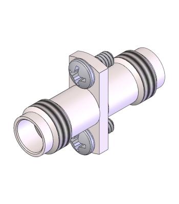 China 2 Hole Flange Adapter 2.4mm Female to 2.4mm Female Amphenol 1116-6097 with Beryllium Copper Contact for sale