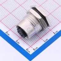 China Panel mount front fasten M12 B Code female connector solder type Amphenol M12B 05PFFS SF8001 IP68 IP69K for sale