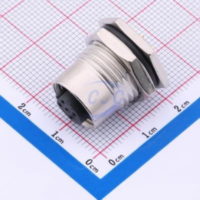 China Panel mount front fasten M12 B Code female connector solder type Amphenol M12B 05PFFS SF8001 IP68 IP69K for sale