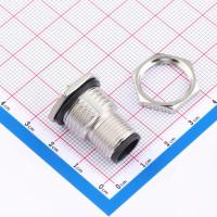 China Robust Waterproof Sensor Connector Amphenol M12A-04PMMS-SF8001 with Copper Alloy Gold Plated Contacts for sale