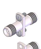 China Durable 2.92mm Female to Female Straight 2 Hole Flange Adapter Amphenol 1115-6128 for High Frequency for sale