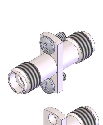 China Durable 2.92mm Female to Female Straight 2 Hole Flange Adapter Amphenol 1115-6128 for High Frequency for sale