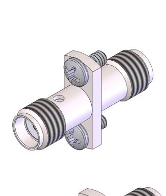 China Durable SMA Female to SMA Female 2 Hole Flange Adapter Amphenol 1129-6280 with Stainless Steel Body for sale