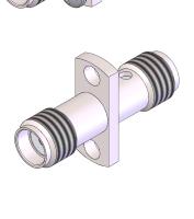 China Durable SMA Female to SMA Female 2 Hole Flange Adapter Amphenol 1129-6280 with Stainless Steel Body for sale