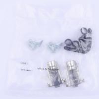 China EMI RFI protected plated plastic backshell Amphenol 17E17242 featuring integrated rubber grommet for cable shielding for sale