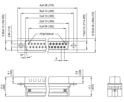 China 37 Pin D Sub Flat Ribbon Connector Amphenol L17DCFRA37S with Cable Strain Relief and Protective Hood for sale