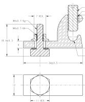 China UL 2703 Certified Amphenol HGLUI Grounding Lug Suitable for Various Solar Module Grounding Hole Sizes for sale