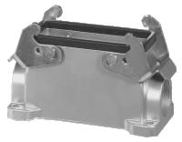 China Heavy duty connector housing featuring two cable entries IP65 protection and double side entry Amphenol C14610N0166001 for sale