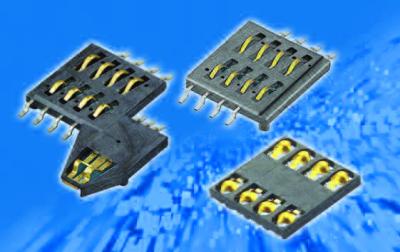 China Self contained SIM card connector Amphenol C707 10M006 000 2 with card detection switch and spoon contacts for sale