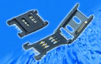 China Self contained SIM card connector Amphenol C707 10M006 000 2 with card detection switch and spoon contacts for sale