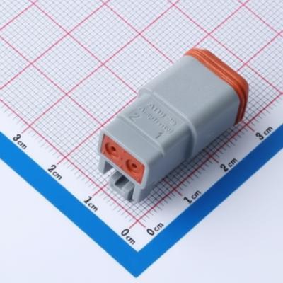 China 2 socket plug connector Amphenol AT06-2S designed for low current leakage and high dielectric voltage for sale