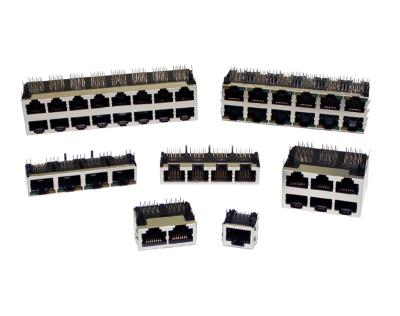 China Single port modular jack Amphenol 69253-001LF supporting 16Mbps and 100Mbps LAN signal transmission for sale