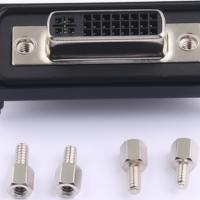 China Durable Female DVI Connector 24 plus 5 Amphenol DID-29PFFP-SL8001 with Nylon GF Black Plastic Jacket for sale