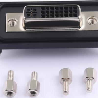 China Durable Female DVI Connector 24 plus 5 Amphenol DID-29PFFP-SL8001 with Nylon GF Black Plastic Jacket for sale