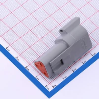 China Durable thermoplastic 3 pin receptacle Amphenol AT04-3P with silicone rubber seal and 13 amps current rating for sale