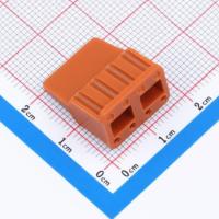 China Durable Orange Thermoplastic Connector Amphenol AWM-8S 8 Position S-Wedgelock Connector RoHS Compliant for sale