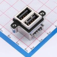 China Amphenol MUSB C111 30 Rugged USB Connector Series A Receptacle with Gold Over Nickel Plated Contacts for sale