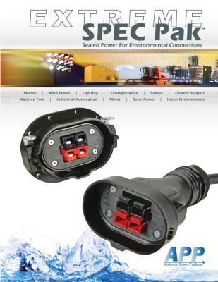 China Durable Anderson Power 3-5981P1 SPEC Pak Extreme connector with IP68 sealing and UL746C F1 UV rating for sale