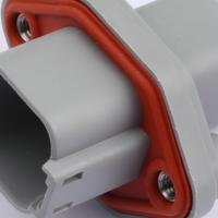 China Thermoplastic 6 pin receptacle Amphenol AT04-6P-PM05 with silicone seal and 100 mating cycles durability for sale