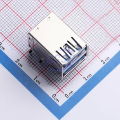 China USB 3 1 Gen 1 Connector Amphenol GSB3112311HR with Gold Plated Leaf Contacts and Stainless Steel Shell for sale