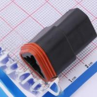 China 3 socket plug with silicone rubber seal and thermoplastic housing Amphenol AT06-3S-BLK rated 13 amps for sale