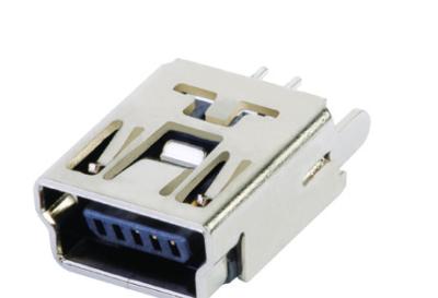 China Mini USB 2.0 Connector Amphenol 10033527-N3212MLF with 5000 Insertion Cycles and Full Metal Shielding for sale