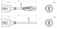 China Heavy Duty USB A Connectors Featuring Amphenol USBAPSCC21 with Self Closing Cap and IP67 Protection for sale