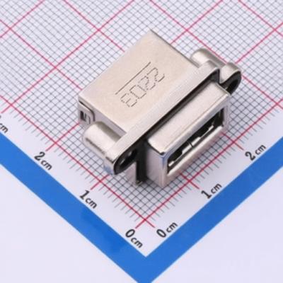 China Water and Dust Resistant USB Connector Amphenol MUSBR-A111-40 with High Temperature Resistant Housing for sale