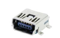 China Robust Mini USB 2.0 Connector Amphenol 10033526-N3222MLF with Copper Alloy Contacts and Gold Plating for sale