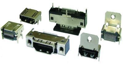 China Straight and right angle HDMI connectors Amphenol 10029449-002TLF with 10000 cycle durability rating for sale