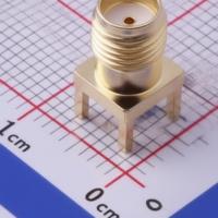 China RF coaxial connector BAT WIRELESS BWSMA KE Z001 straight vertical pin SMA PCB end with gold plating for sale