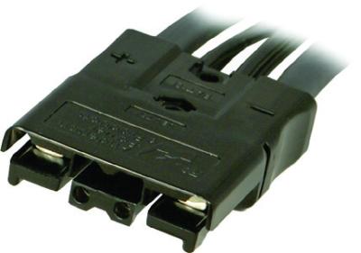 China Compact ergonomic Anderson Power SBS50RED-BK connector rated up to 110 amps with touch safe interface for sale