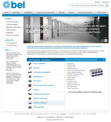 China modular jack Bel Fuse SS-7188S-A-NF-50 designed for in demanding telecommunication and networking environments for sale