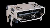 China Bel Fuse SS 53000 002 Right Angle HDMI Connector with Flange Supporting HD Video and Multi Channel Audio for sale