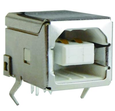 China USB 2 0 vertical Type B connector with 30 microinch gold plating Bel Fuse SS 52300 002 and shielding for sale