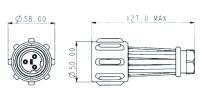 China Durable industrial power connectors Bulgin PX0950 with IP68 IP69K ratings and screw termination for sale