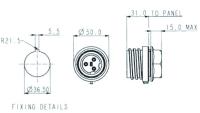China Durable industrial power connectors Bulgin PX0950 with IP68 IP69K ratings and screw termination for sale