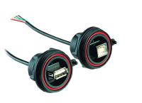 China Sealed USB connectors and cables Bulgin 14192 engineered for data transmission in harsh environmental conditions for sale