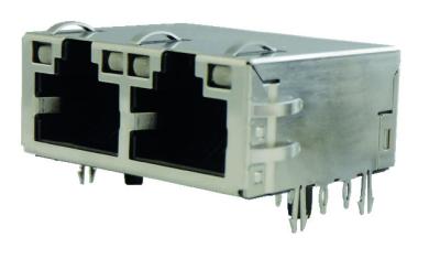 China Right Angle Shielded RJ45 Press Fit Connector by Bel Fuse SS 74810 001 for Networking and IoT Devices for sale