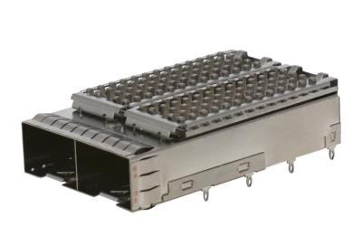 China Durable robust EMI shielded Bel Fuse SS-79100-010 SFP plus cage with press fit and PCI mounting options for sale