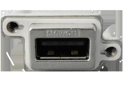 China Single Port USB 2 0 Right Angle Connector Bel Fuse SS 52200 002 with Sealed Front Panel Mount Design for sale
