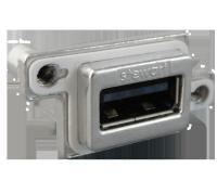 China Single Port USB 2 0 Right Angle Connector Bel Fuse SS 52200 002 with Sealed Front Panel Mount Design for sale