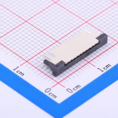 China electrical FPC connector BOOMELE Boom Precision Elec 1.0 10P semi enclosed top contact with locking for sale