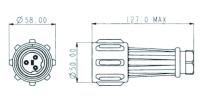 China ATEX certified circular power connectors Bulgin EXP-0980 constructed from grade UL94V-0 polyester for industrial for sale