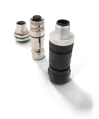 China Compact Bulgin PXPPVC12TSFM05AFBIFB M12 connector offering screw locking and field installable options for sale