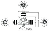 China Industrial Automation Connector Bulgin PXPPVC12TSFM08AFBIFB M12 Circular with IP67 and Screw Locking for sale