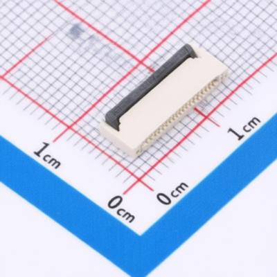 China 0.5mm Pitch FPC Easy-on Back-flip Right-Angle SMT Connector CAX CAX-AFC24-20XIB-H2.0 with LCP Housing for sale
