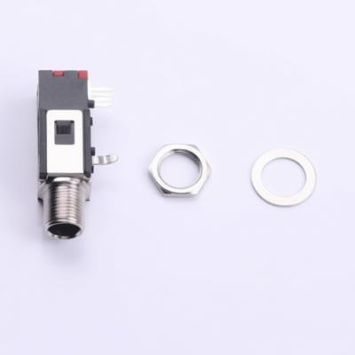 China phone jack CAX PJ-6318B-S with ABS housing bronze springs brass sleeve and steel hex nut components for sale