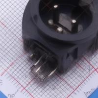 China Durable XLR Connector CAX XLR-09W-P Featuring PA66 UL94HB Base and Gold Plated Pins for PCB Mounting for sale